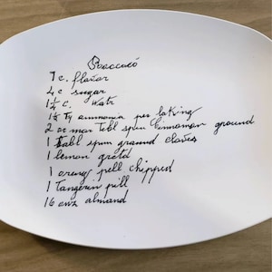 Custom Handwriting Recipe Platter Handwritten Recipe Gift - Etsy