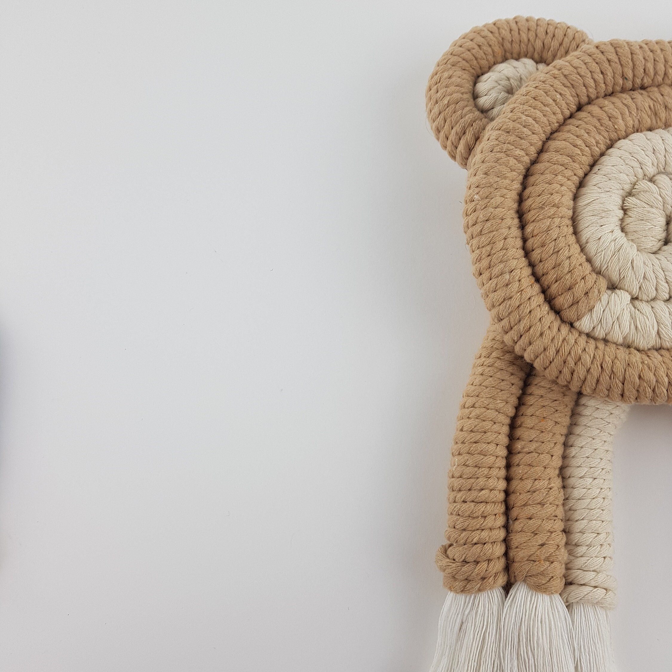 Bear Macrame Wall Hanging Teddy Bear Wall Decor Nursery - Etsy