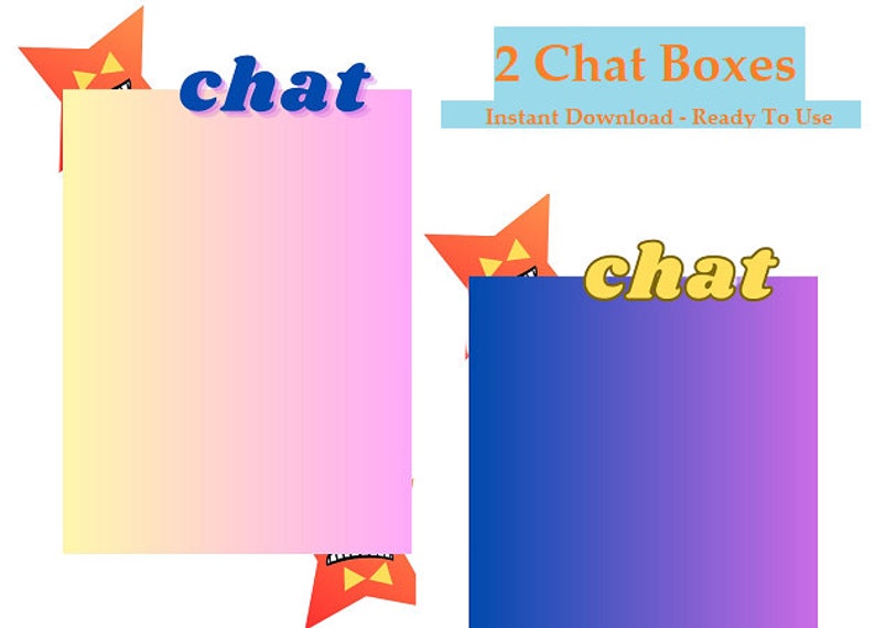 2 Chatboxes Minidevil Gamer Aesthetic| Twitch Chatbox| Chatbox ...
