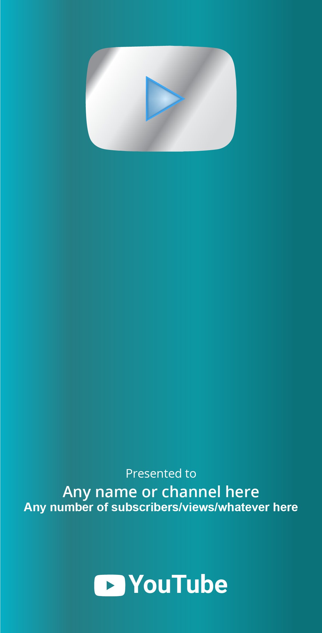 Custom Youtube Button Award, Digital Image Download please Read Product ...