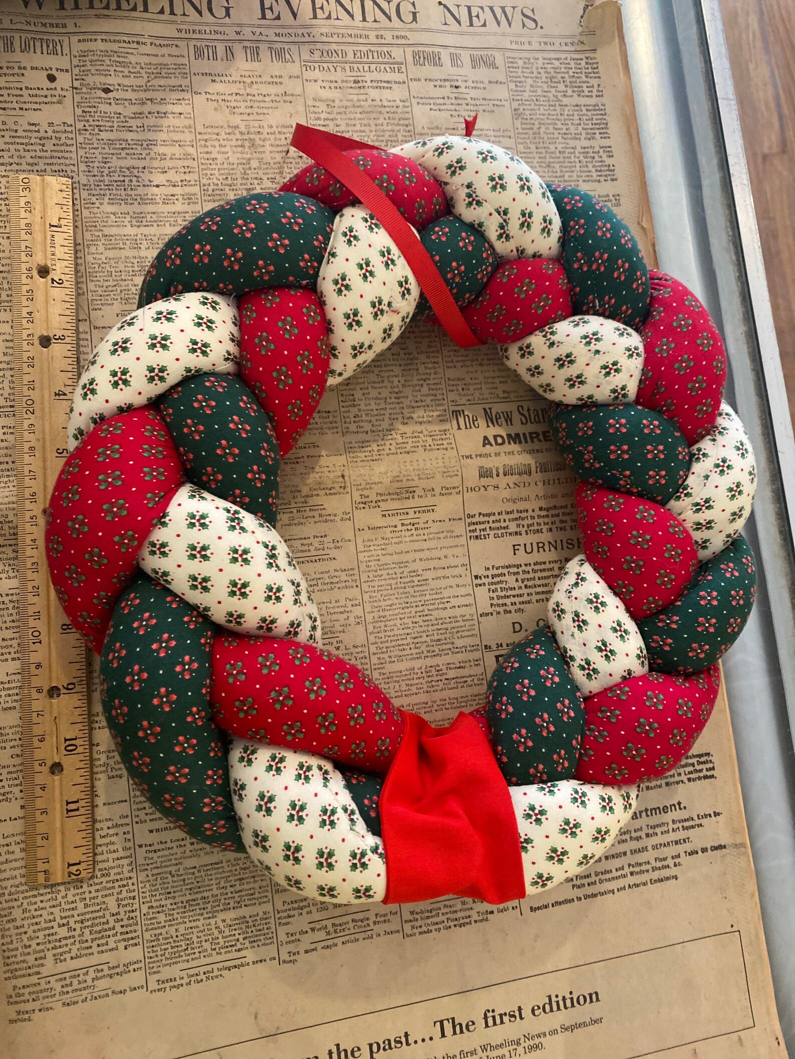 Fabric Christmas Wreath - Etsy