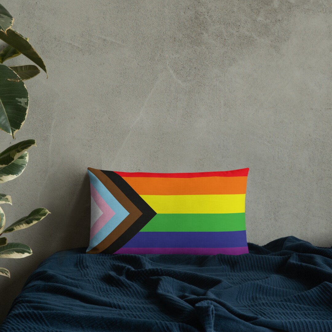 LGBT Pride Progressive Rainbow Flag Premium Pillow - Etsy