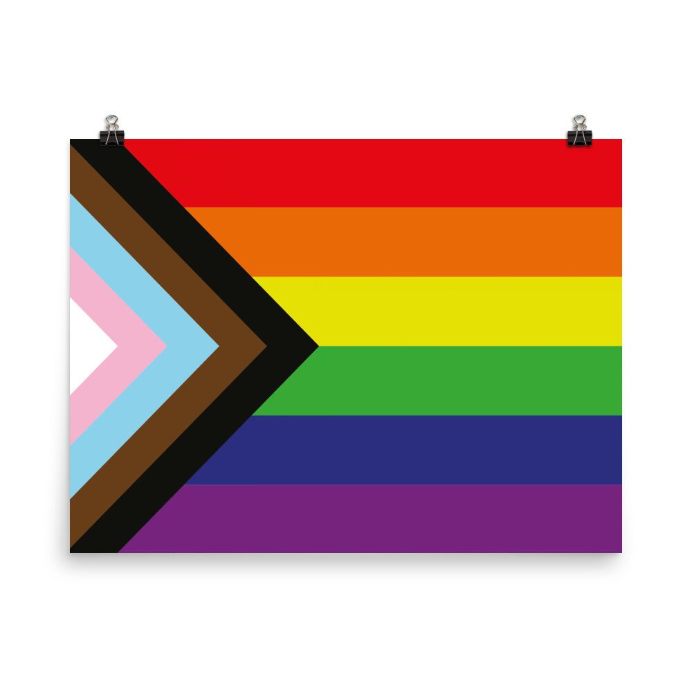 Progressive LGBT Pride Rainbow Flag Glossy Poster - Etsy