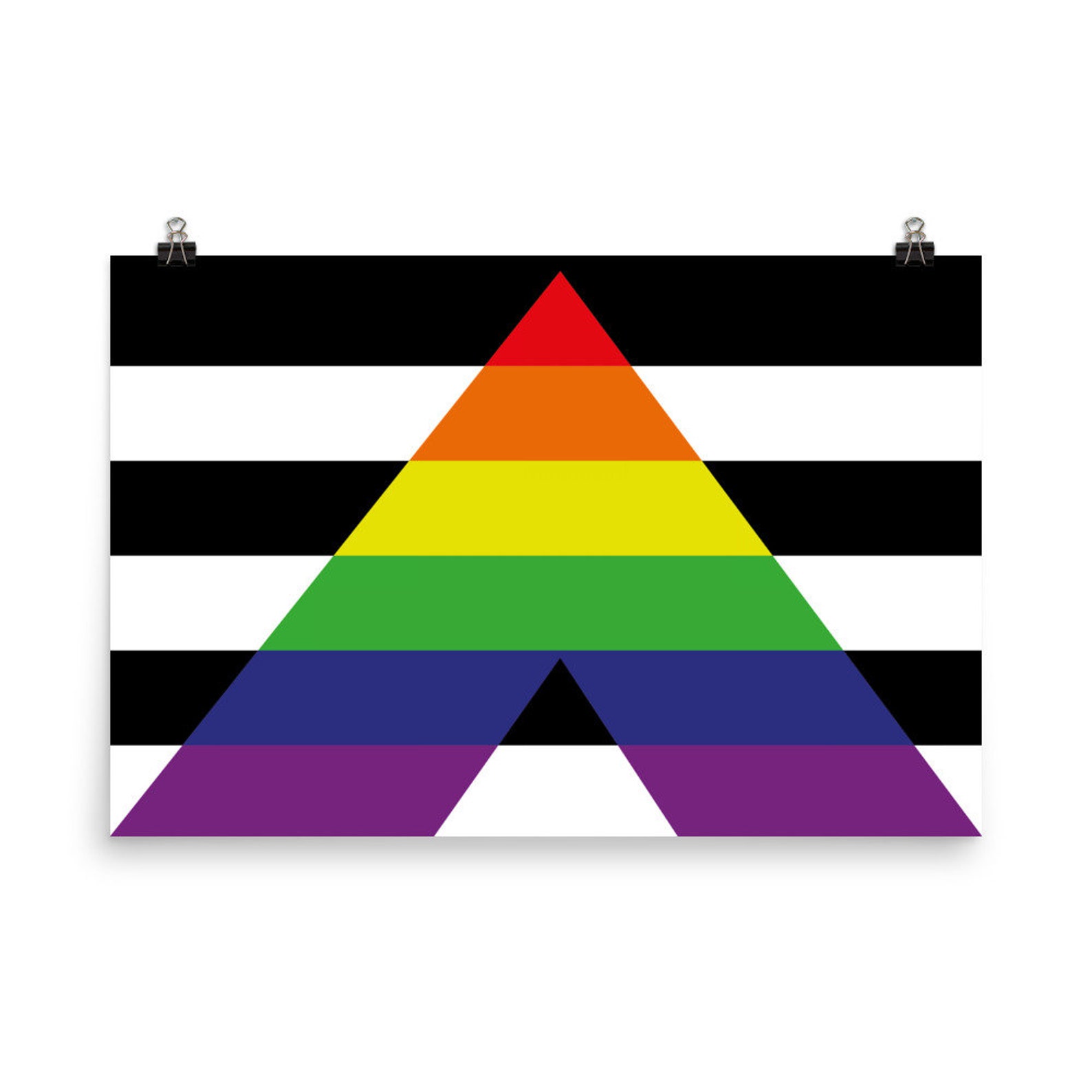 LGBT Pride Ally Flag Glossy Poster - Etsy