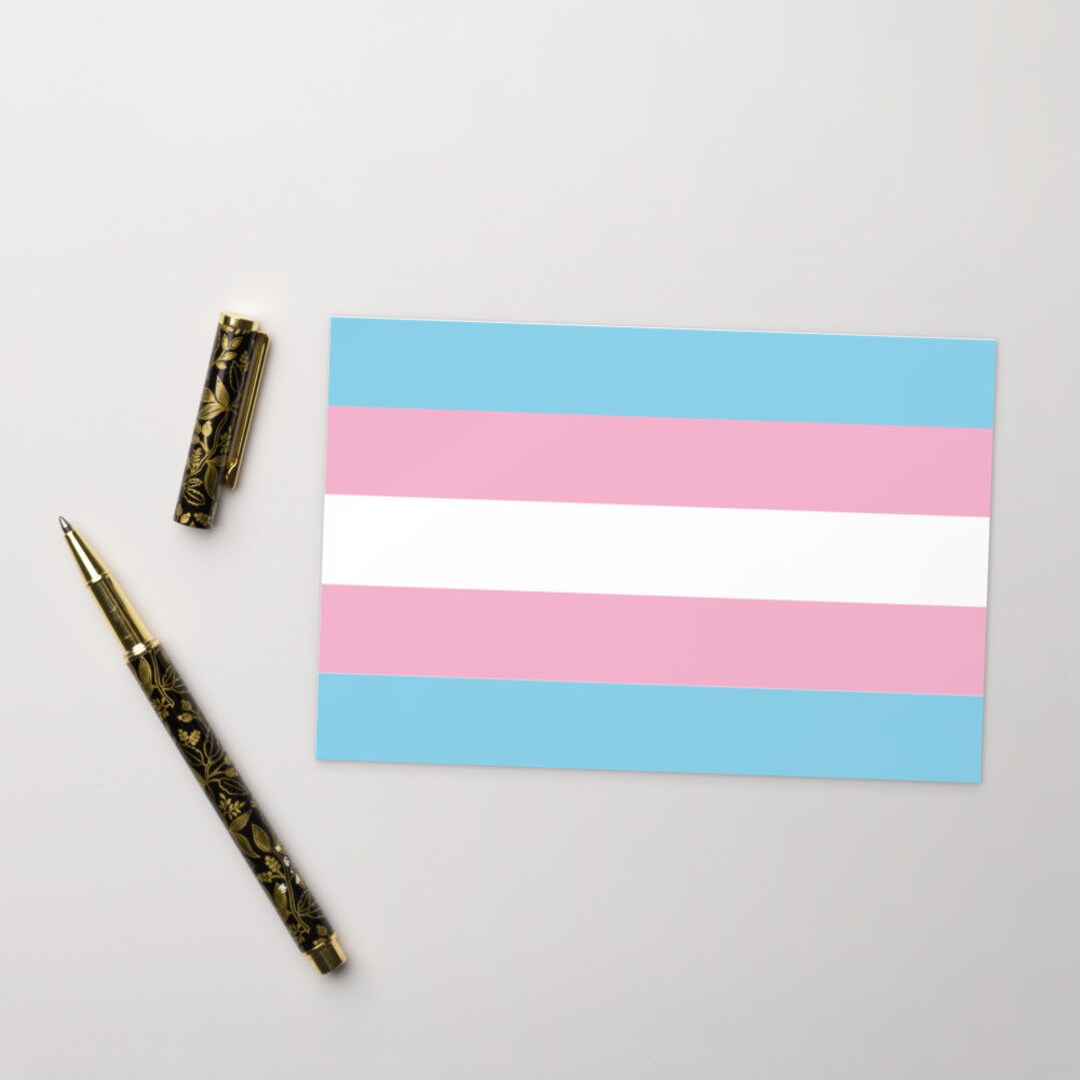 LGBT Pride Transgender Flag Standard Postcard - Etsy