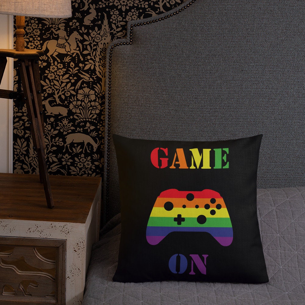 LGBT Pride Rainbow Flag Gamer Xbox Controller Premium Pillow - Etsy
