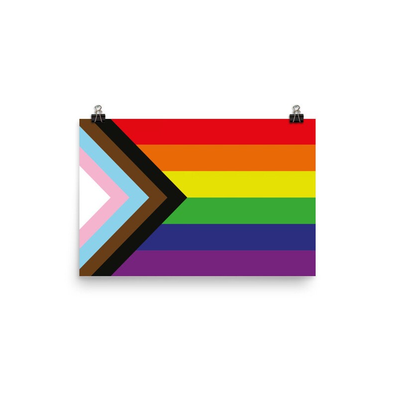 Progressive LGBT Pride Rainbow Flag Glossy Poster - Etsy
