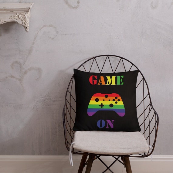 LGBT Pride Rainbow Flag Gamer Xbox Controller Premium Pillow | Etsy