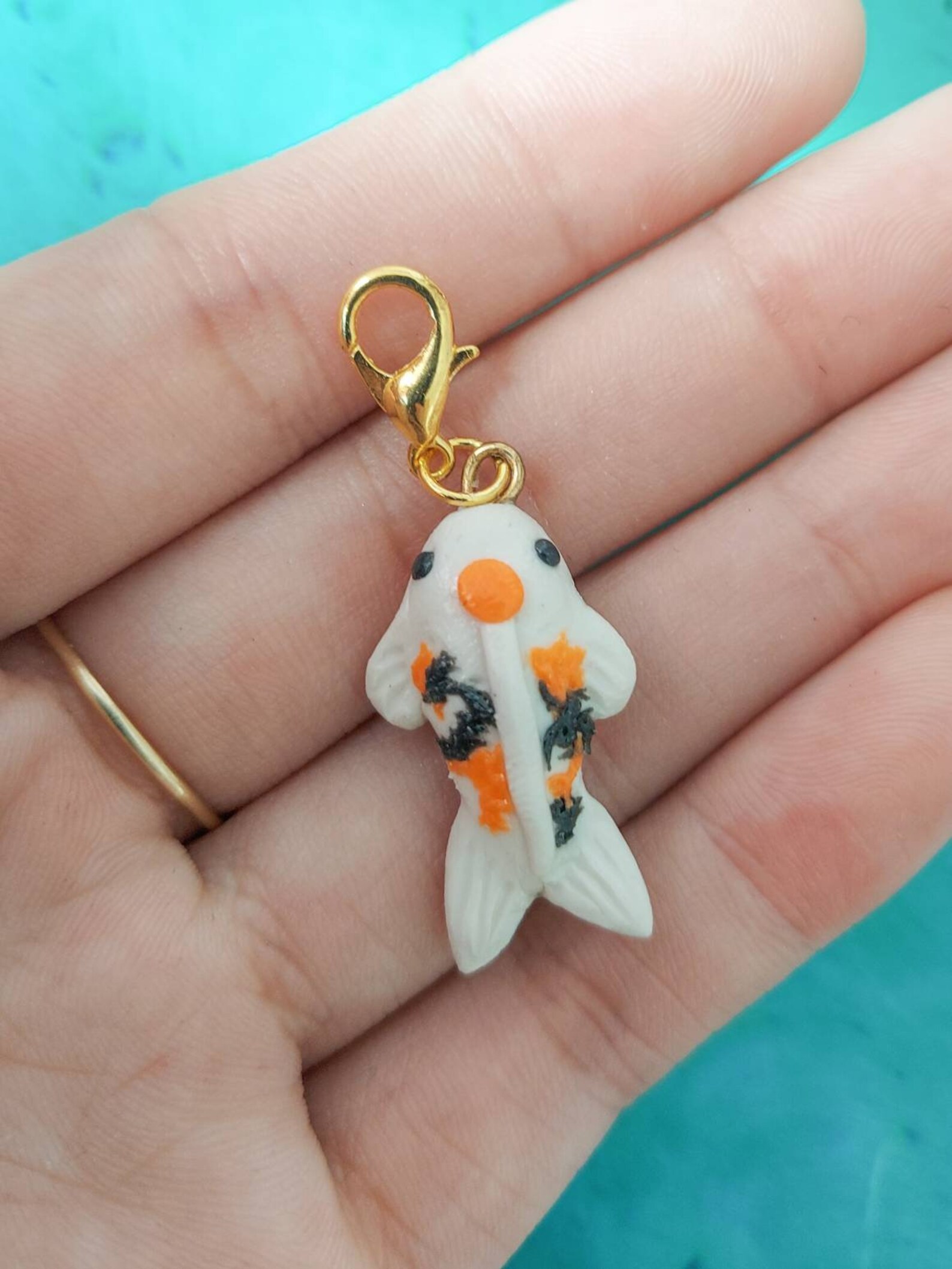 Koi Fish Charm for Charity Polymer Clay Cute Kawaii Charm for | Etsy