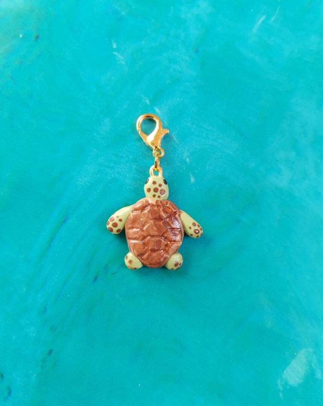 Green Sea Turtle Charm for Charity| Polymer Clay Cute Kawaii Charm for ...