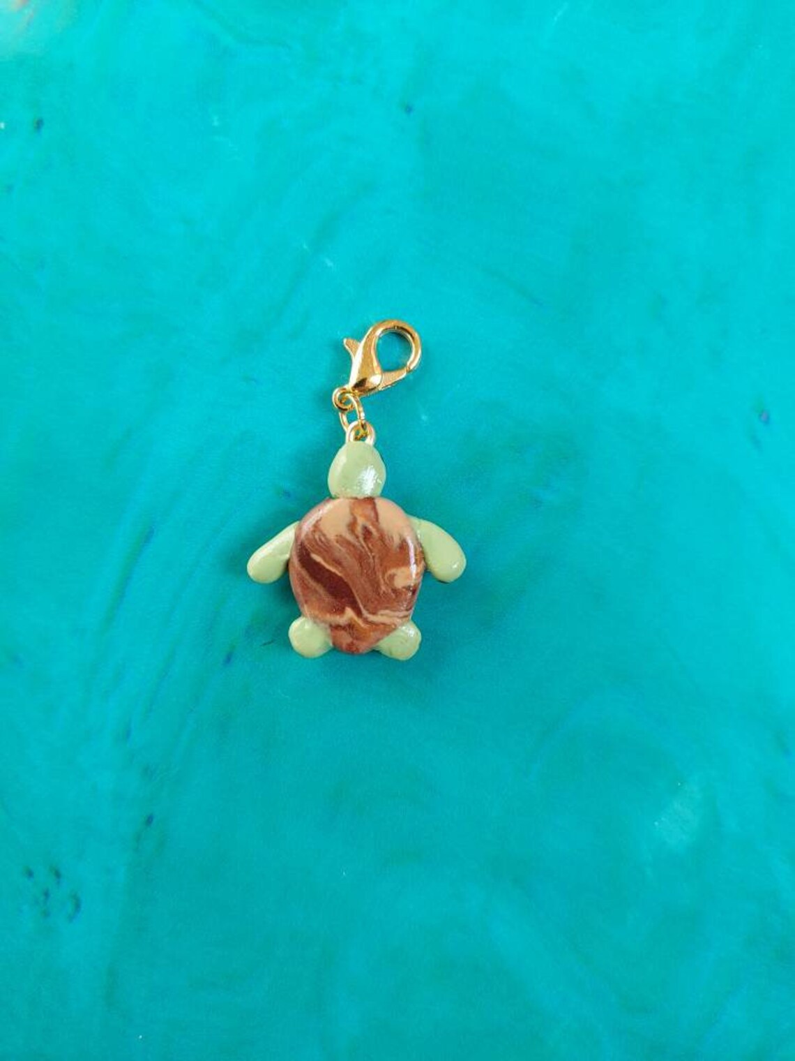 Green Sea Turtle Charm for Charity Polymer Clay Cute Kawaii - Etsy