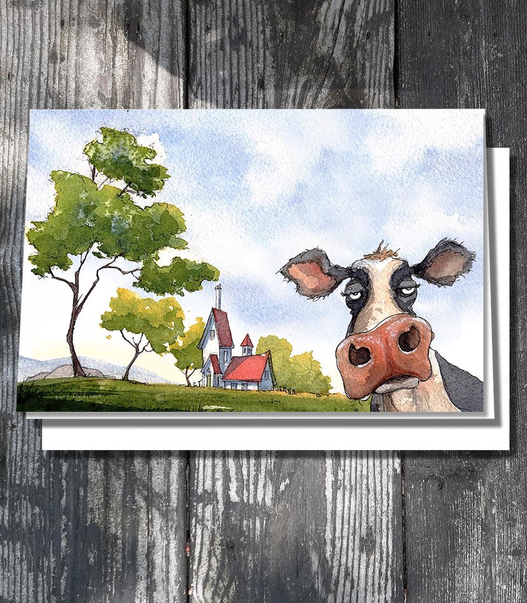 Occasion Cow Cards pack of 5 From Original Watercolor Painting. . 5 X 7 ...