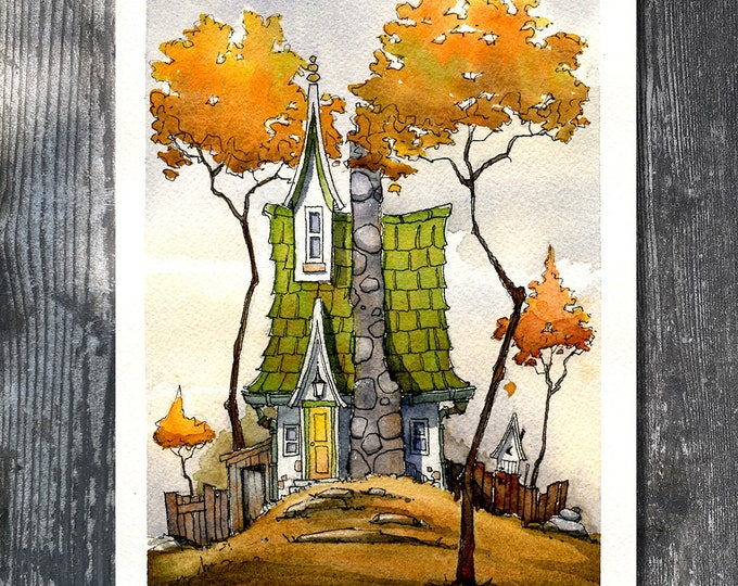 Original Watercolor Painting. Line and Wash. 6"x9" Unframed. - Etsy