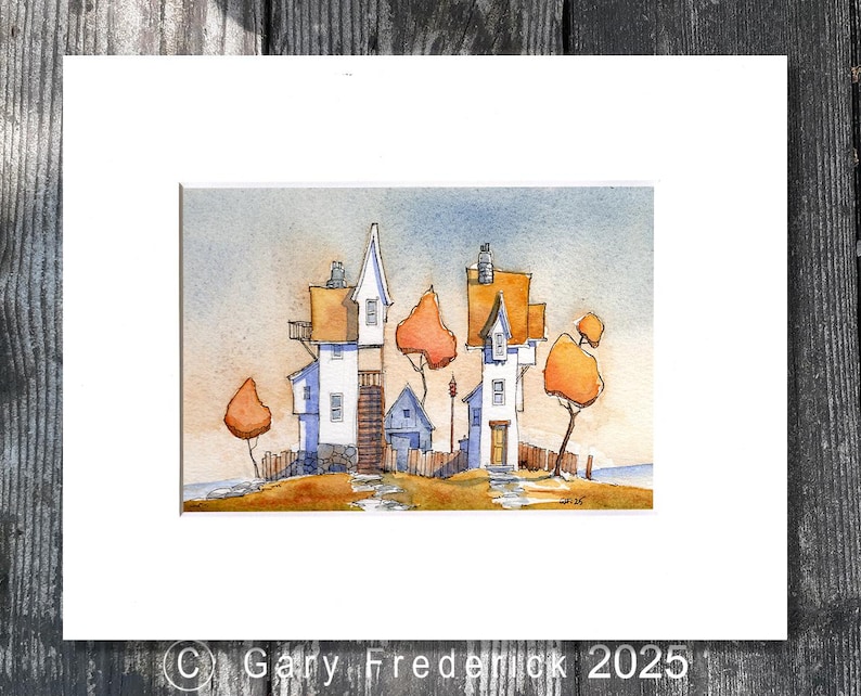 Original Watercolor & Ink - Gary Frederick. Line and Wash. 8"x10 ...