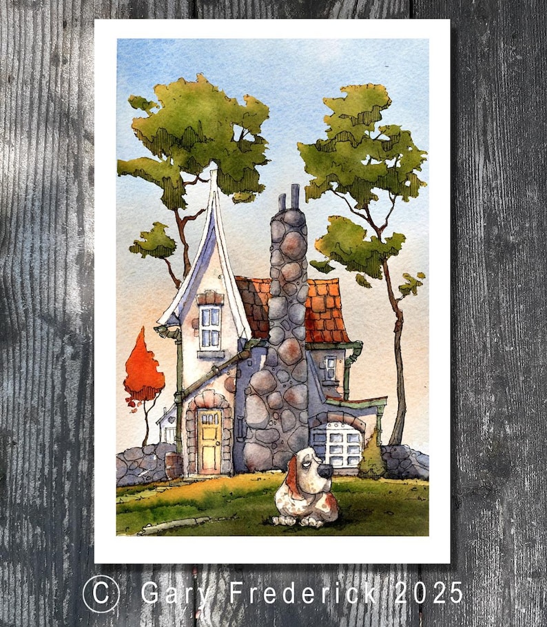Watercolour and Ink Print - Gary Frederick . Print 5.5" X 8.5" . Unframed - Etsy