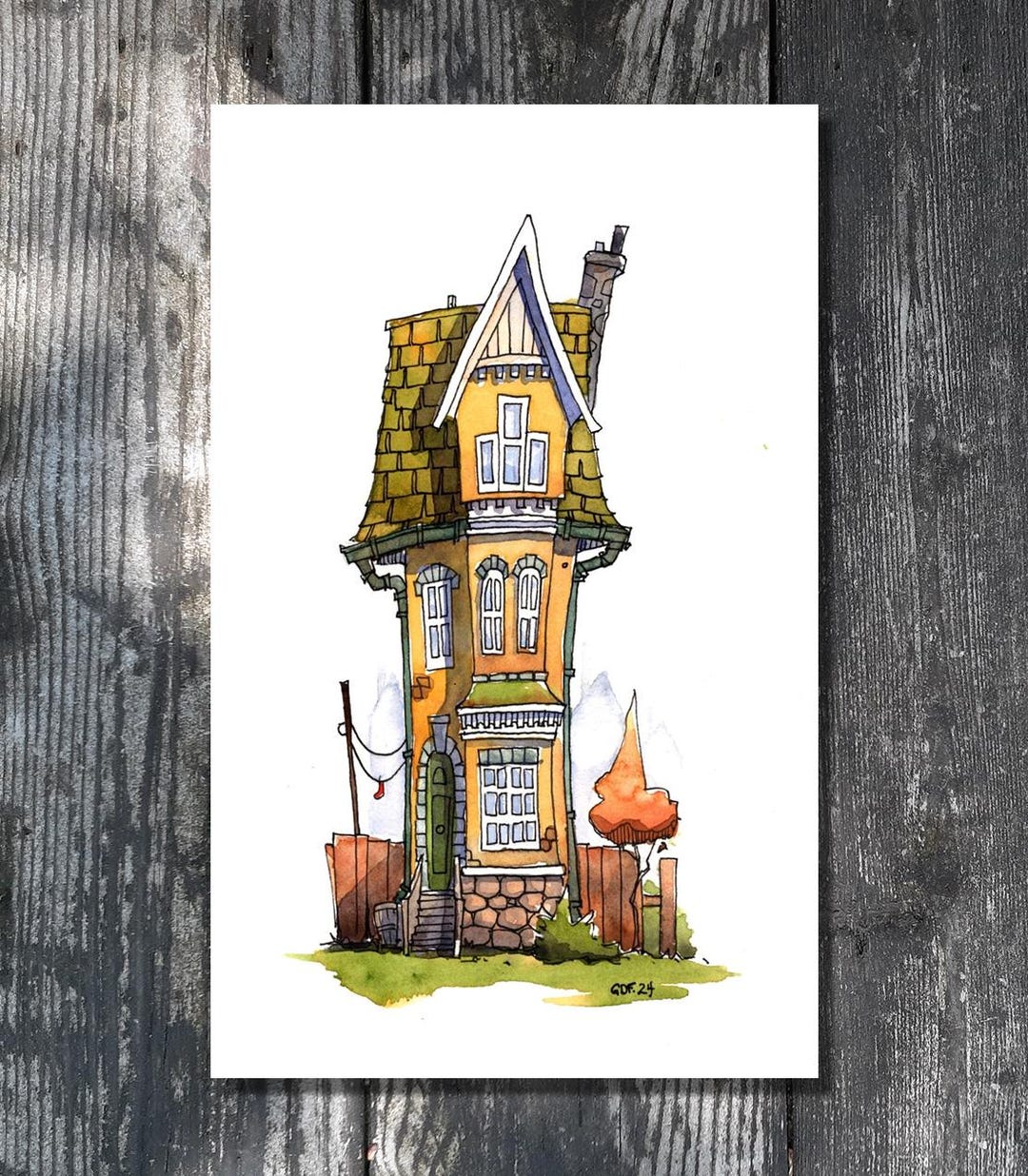 Original Watercolour and Ink Urban Scene. 5.5 X 8.5. Unframed - Etsy