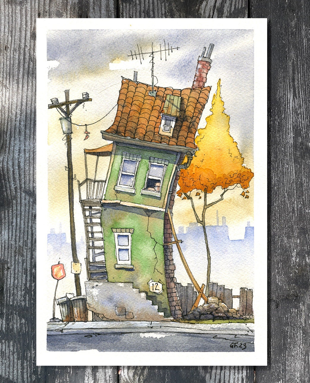 Original Watercolor Art as Seen on You Tube. Line and Wash - Etsy