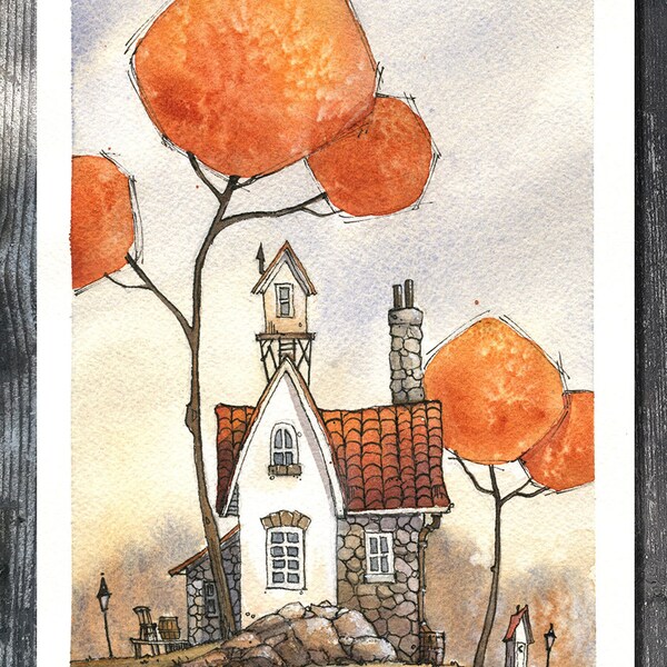 Line and Wash Art - Etsy