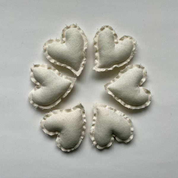 Linen Hearts - Etsy