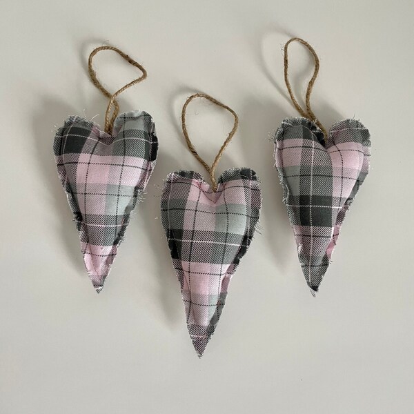 Pink Heart Ornaments - Etsy