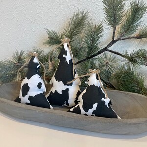 Cow Christmas Trees Set, Tiered Tray Trees, Winter Decor, Christmas ...