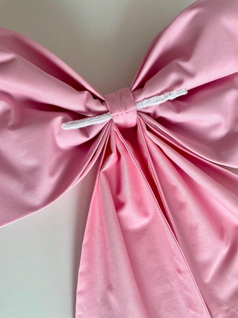 Light Pink Coquette Bow: Large Fabric Wreath, Door Hanger - Etsy