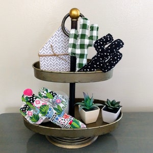 Cactus Decor, Set of 3 Cactus, Succulent Decor, Tiered Tray Decor ...