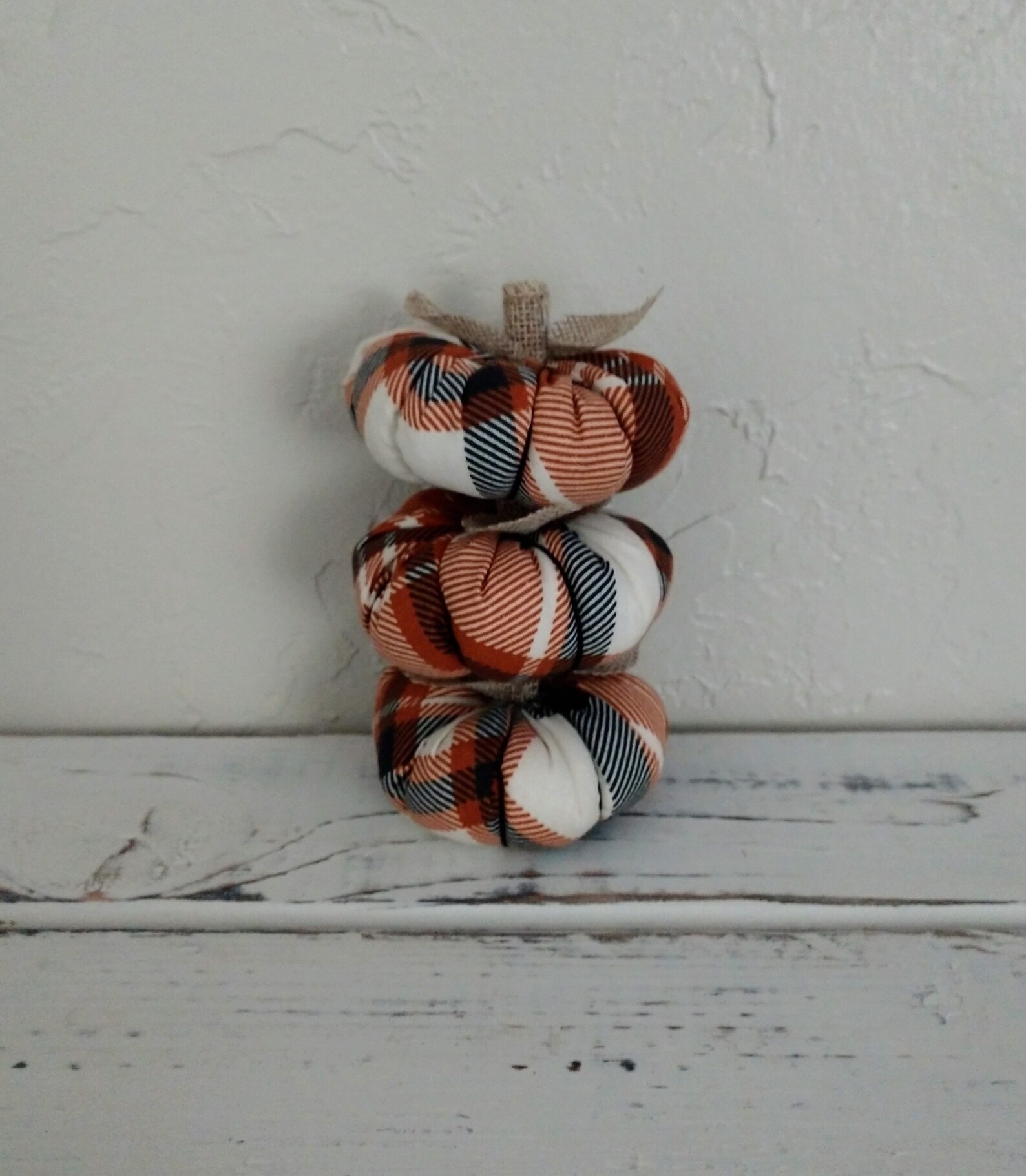 Fall Buffalo Check Mini Pumpkins Set of 3 Mini Pumpkins Fall - Etsy