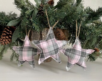 Pink Plaid Star - Etsy