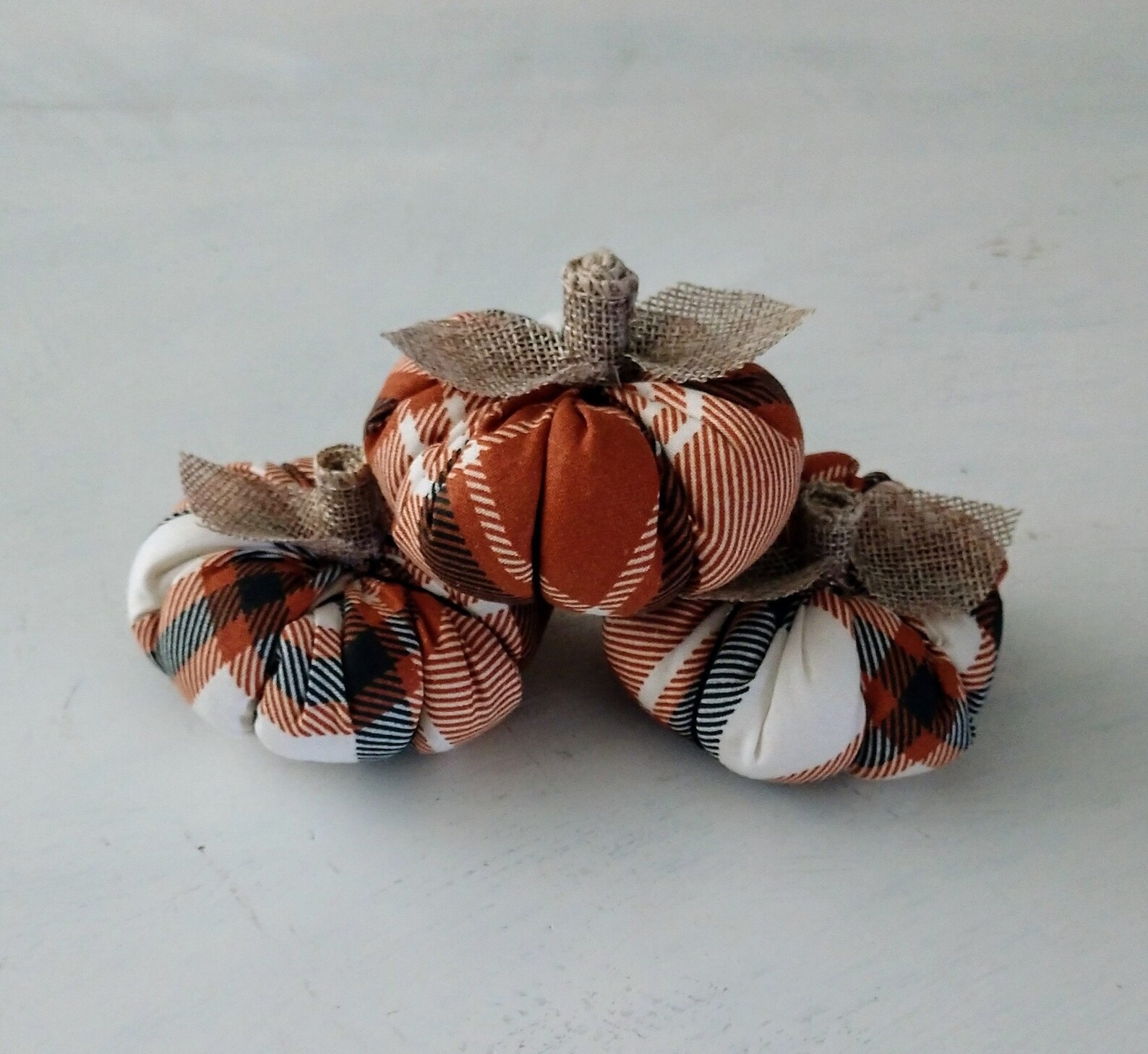 Fall Buffalo Check Mini Pumpkins Set of 3 Mini Pumpkins Fall - Etsy