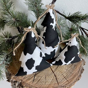 Cow Christmas Trees Set, Tiered Tray Trees, Winter Decor, Christmas ...