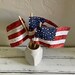3 Small Flags USA Fabric Flag Set Patriotic Tiered Tray - Etsy
