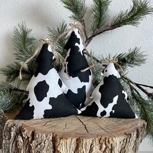 Cow Christmas Trees Set, Tiered Tray Trees, Winter Decor, Christmas ...