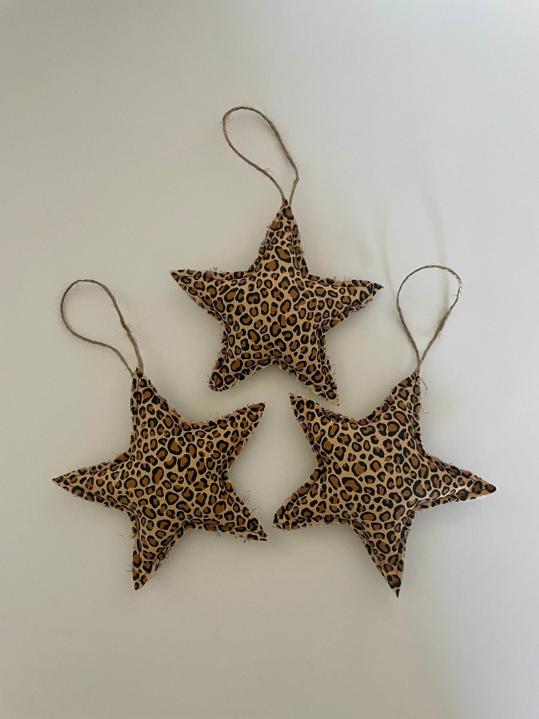 Leopard Cheetah Star Decorations, Set of 3 Stars, Hanging Stars ...