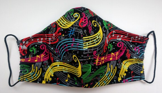 Face Mask for Adults Music Notes Face Mask Face Mask With | Etsy