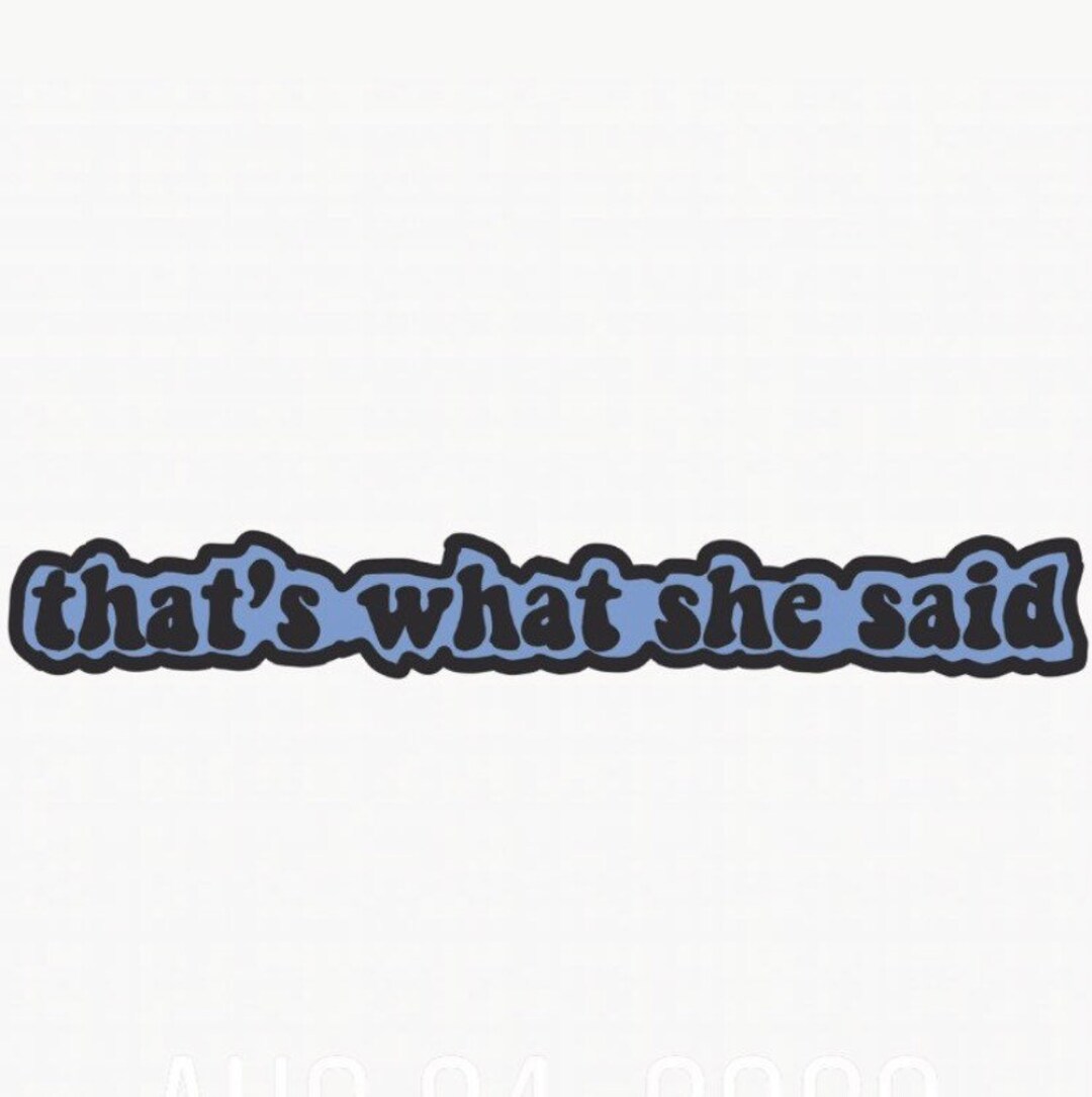 Thats What She Said Blue Sticker - Etsy