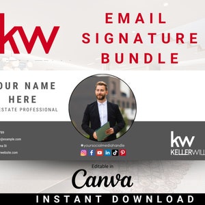 Keller Williams Email Signature Bunele Template, Professional Real ...
