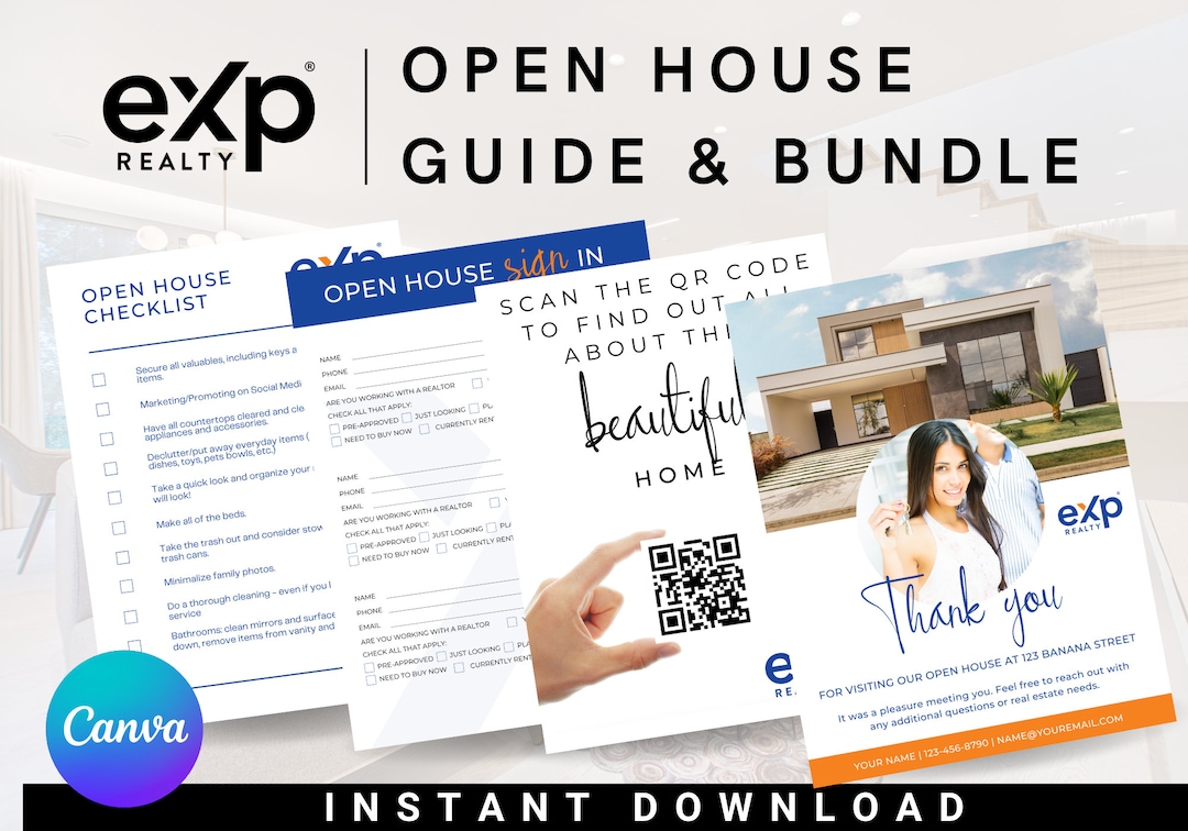 EXP Realty Open House BUNDLE - Luxury Open House Kit - Real Estate ...