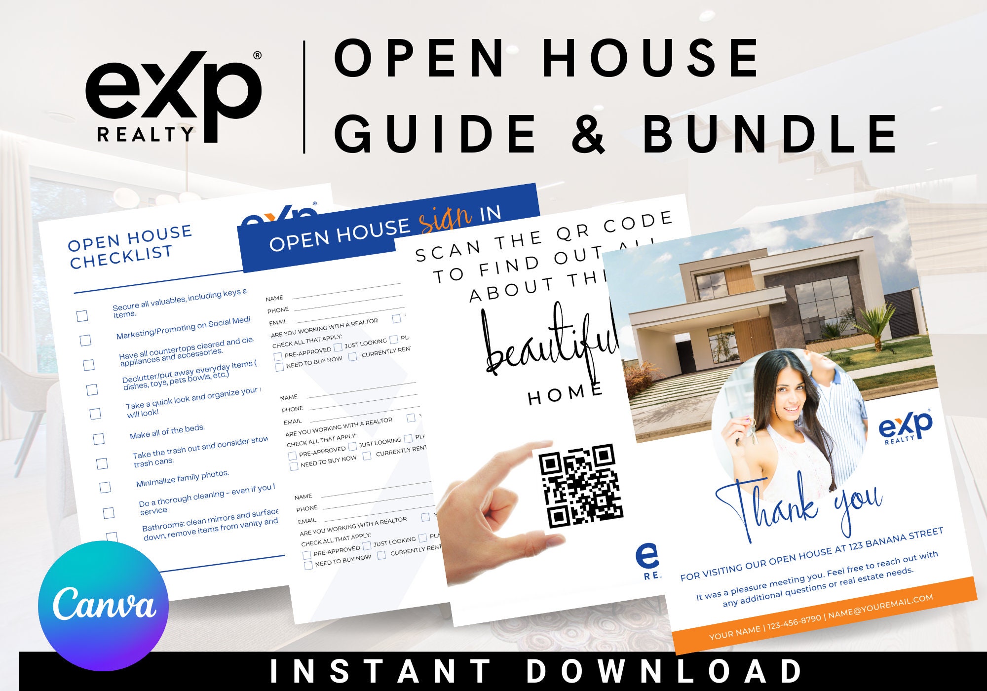 EXP Realty Open House BUNDLE - Luxury Open House Kit - Real Estate ...