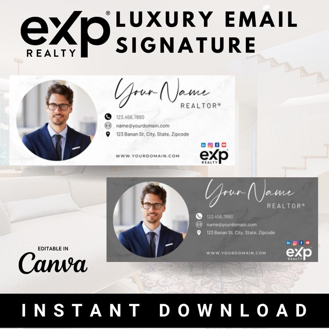 EXP Realty Email Signature BUNDLE - Professional Email Signature for ...