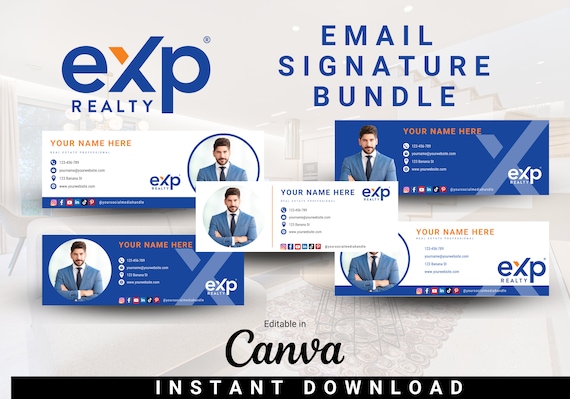 EXP Realty Email Signature BUNDLE Luxury Email Signature - Etsy