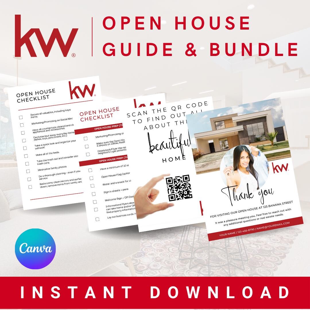 Keller Williams KW Open House BUNDLE - Luxury Open House Kit - Real ...