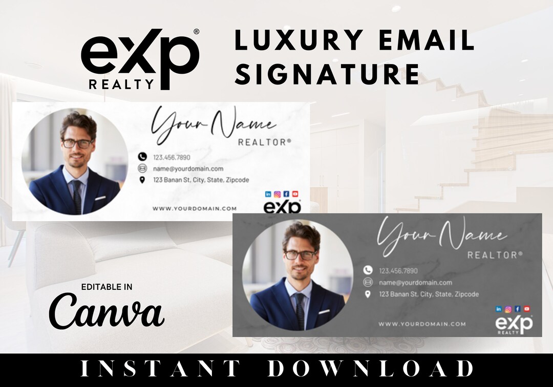 EXP Realty Email Signature BUNDLE Professional Email Signature for ...