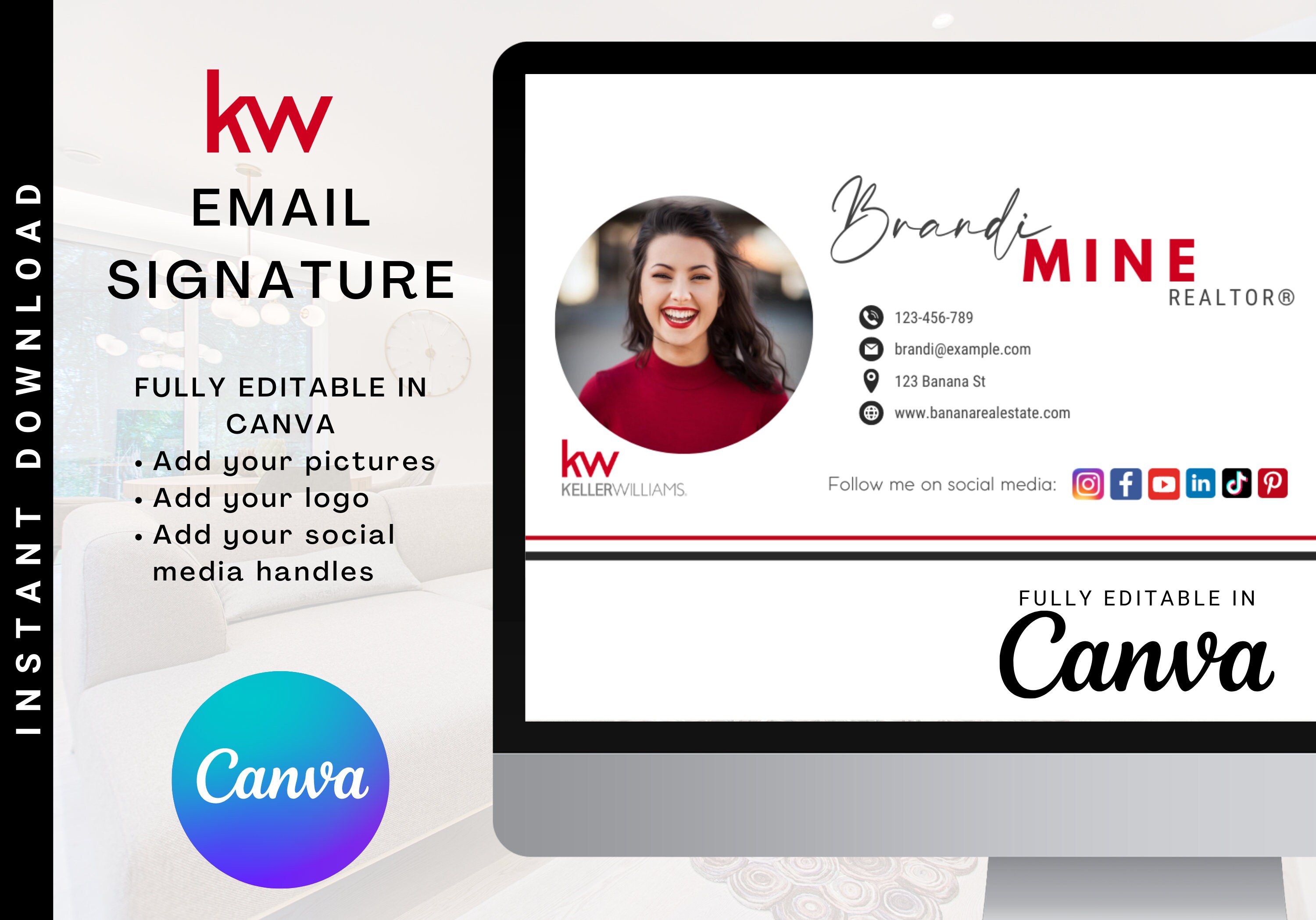 Keller Williams Email Signature Template, Professional Real Estate ...