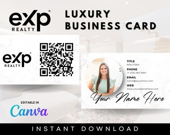 KW Realty Business Card BUNDLE Luxury Business Card With QR Code Real ...