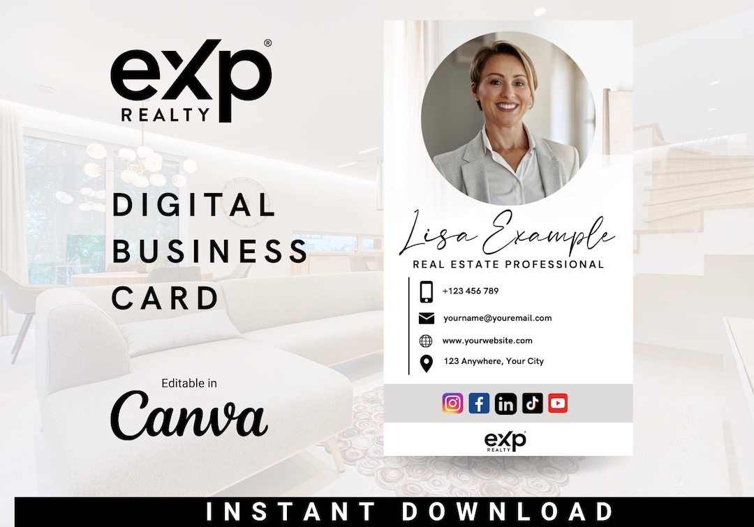 EXP Realty Digital Business Card - Luxury Digital Business Card - Real ...