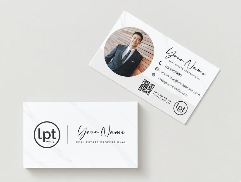 LPT Realty Business Card - Luxury Business Card With QR Code - Real ...