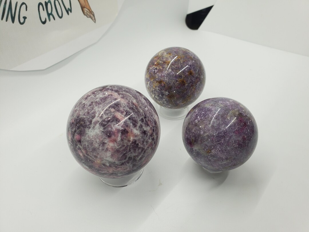 Carved Unicorn Stone Spheres Sparkly Pink Purple Gemstone Glitter Gifts ...