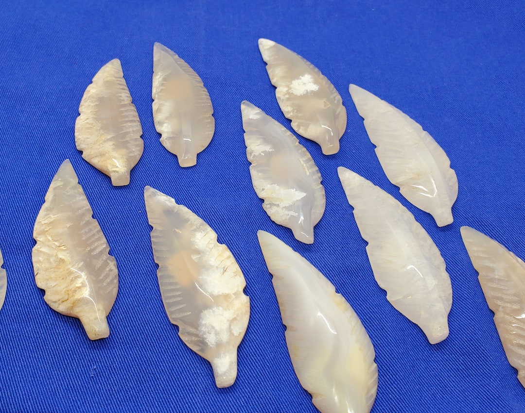 Agate Carved Feathers, Agate, Feathers, Gemstone, Crystal, Pagan, Wicca ...