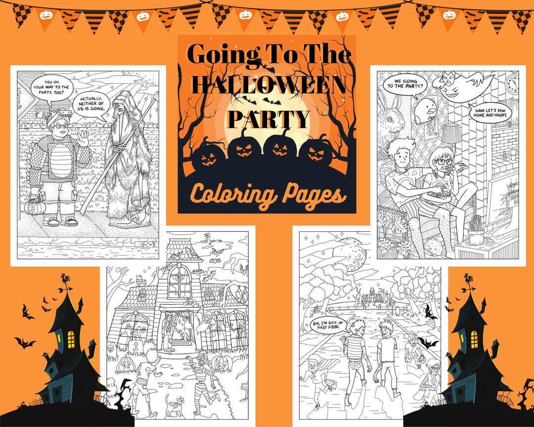 Printable Coloring Sheets for Adults and Teens Going to A Halloween ...